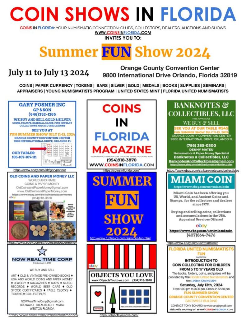 Coins in Florida – Coin Shows, Numismatics, Auctions, Events in the ...