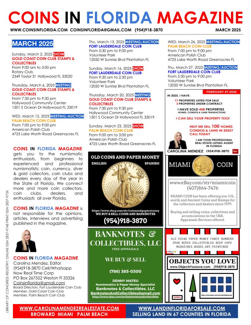 Coins in Florida – Coin Shows, Numismatics, Auctions, Events in the ...